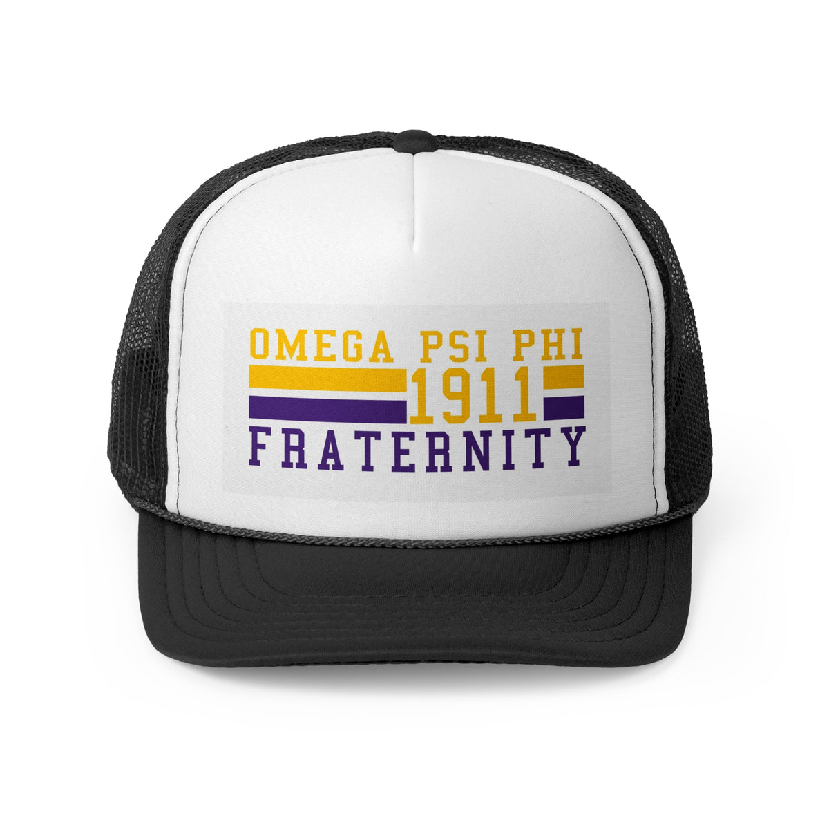 Hats Omega Psi Phi Lines Trucker Caps — GreekU