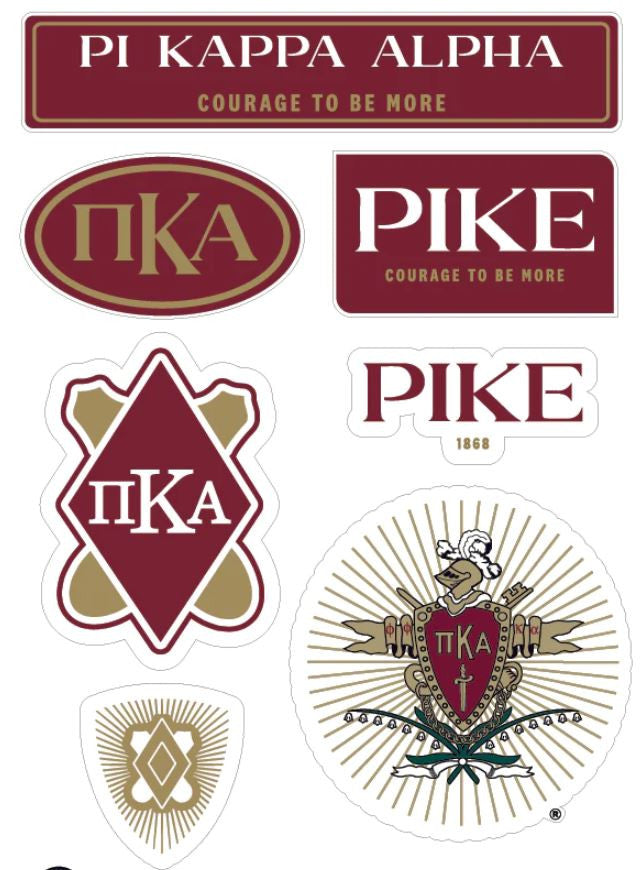 Pi Kappa Alpha Pi Kappa Alpha Fraternity Sticker Sheet- Brand Focus ...