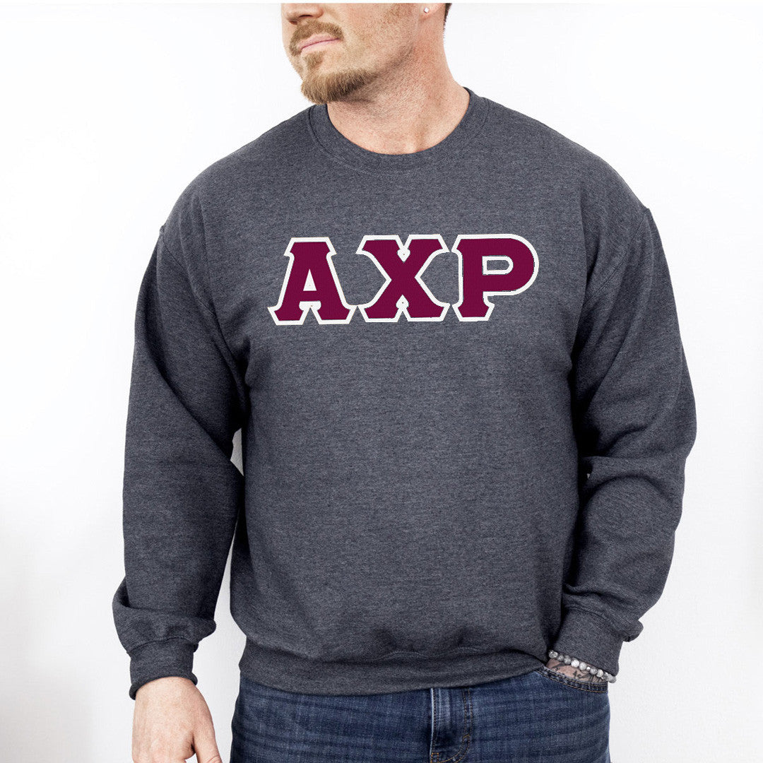 Alpha Chi Rho Lettered Crewneck Sweatshirt — GreekU