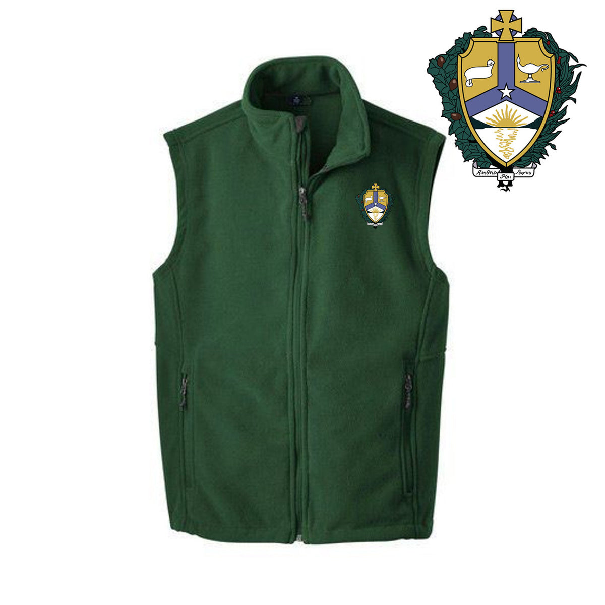 Alpha Kappa Lambda Fleece Crest - Shield Vest — GreekU