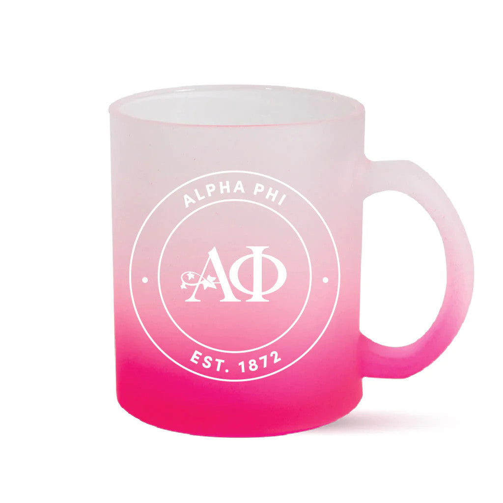Alpha Phi Ombre Glass Mugs — GreekU