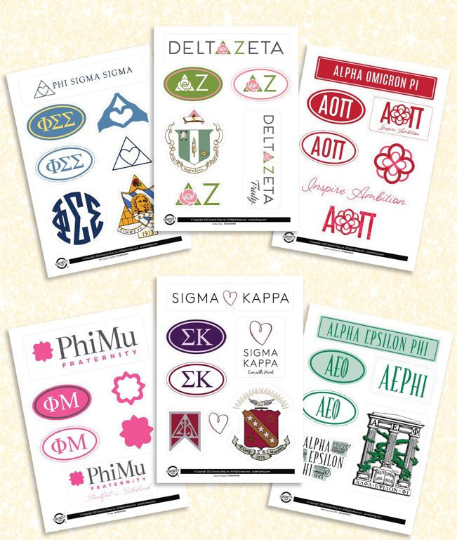 Sorority Brand Sticker Sheet — GreekU