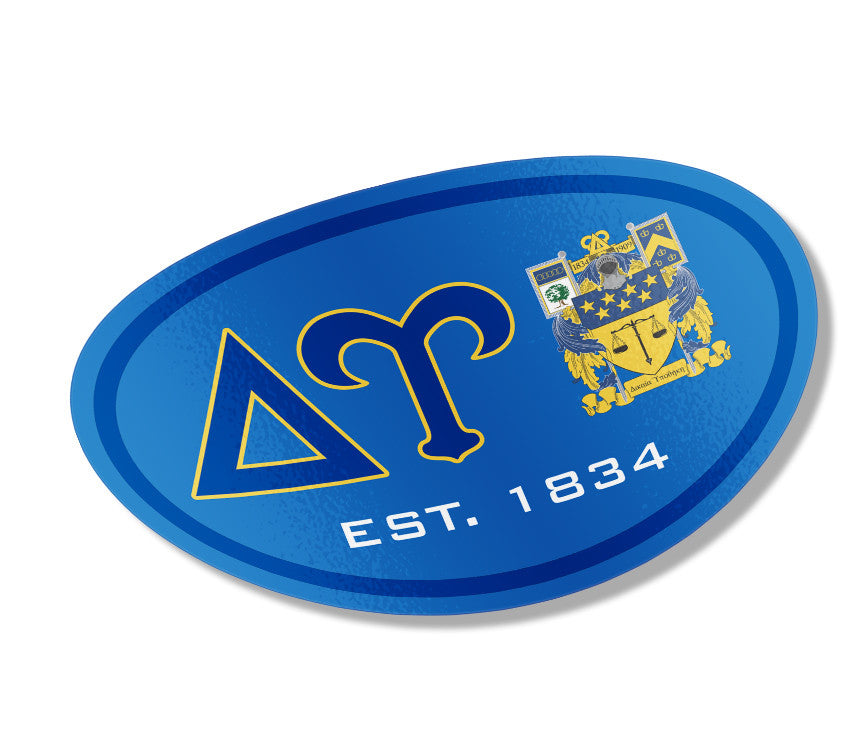 Stickers & Decals Delta Upsilon Color Oval Decal — GreekU