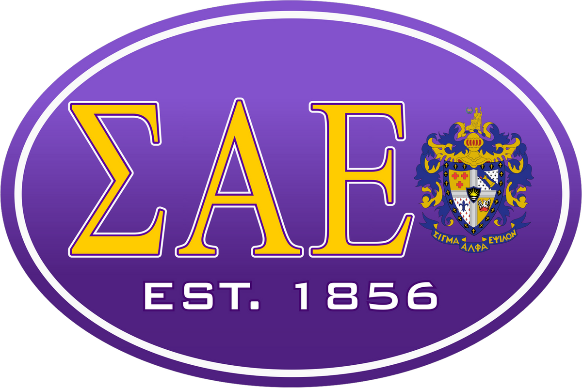 Sigma Alpha Epsilon Sigma Alpha Epsilon Color Oval Decal — GreekU