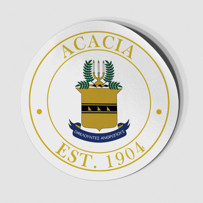 ACACIA Circle Crest - Shield Decal — GreekU