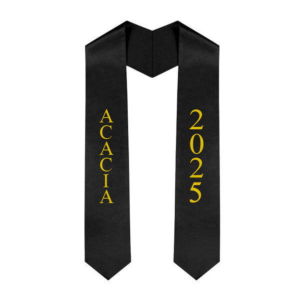 ACACIA Greek Lettered Graduation Sash Stole With Year - Best Value — GreekU