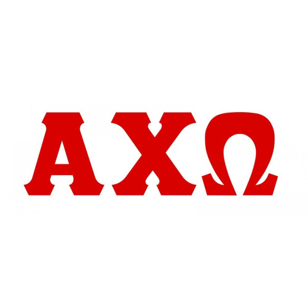 Stickers & Decals Alpha Chi Omega Big Greek Letter Window Sticker Decal ...