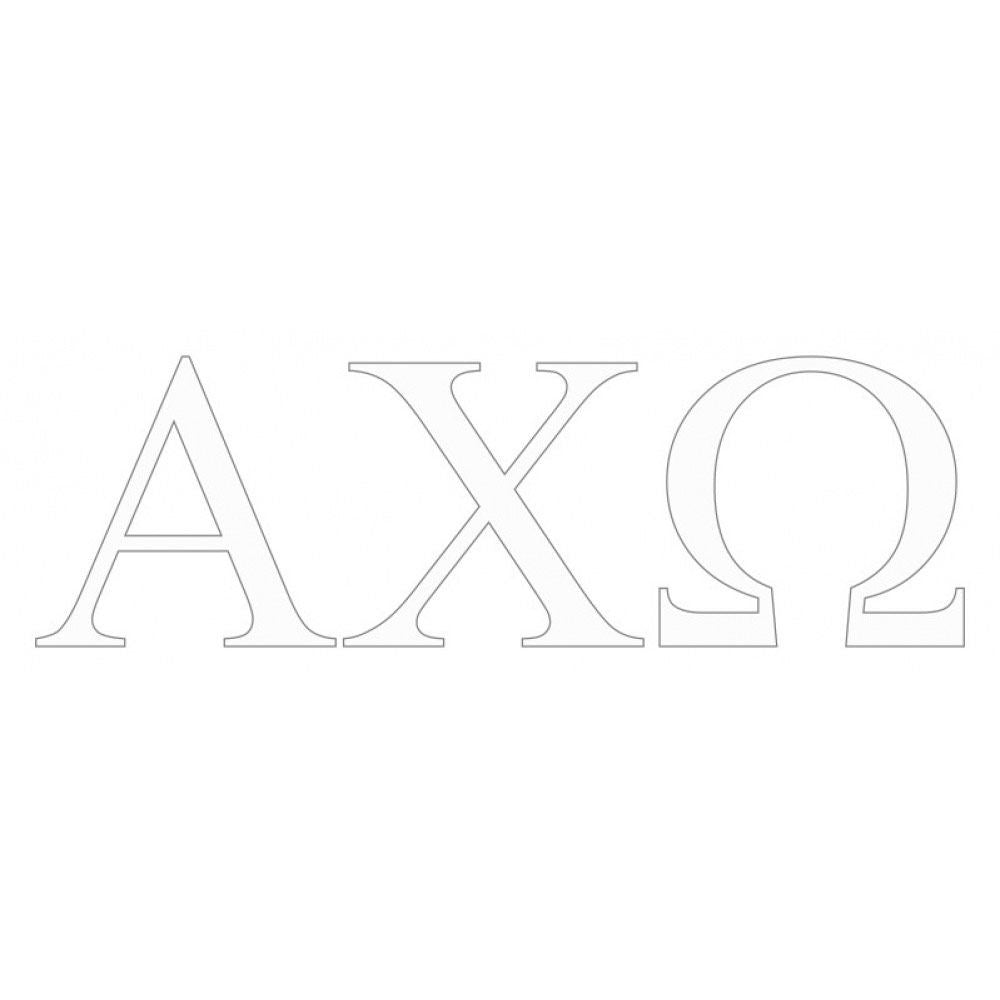 Stickers & Decals Alpha Chi Omega Greek Letter Window Sticker Decal ...