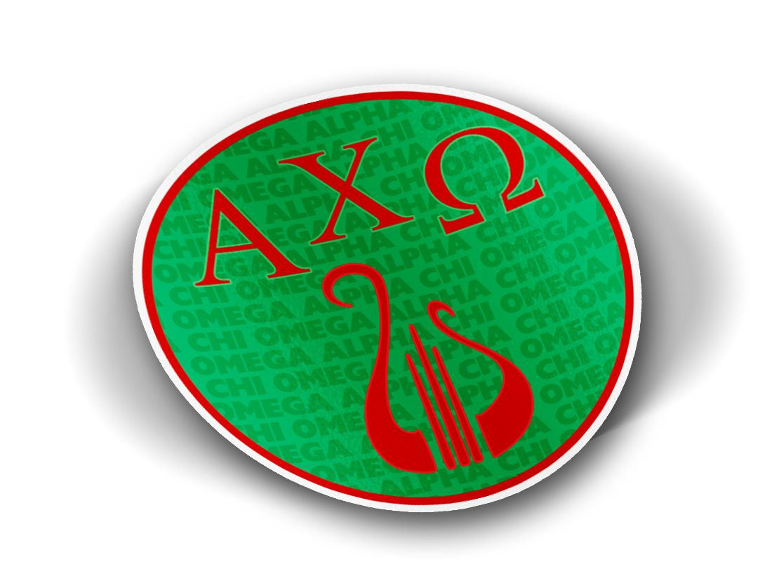Alpha Chi Omega Mascot Round Decals — GreekU