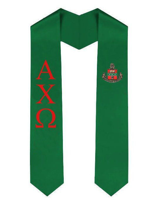 Alpha Chi Omega Satin Custom Stole - Choose Stole & Print Colors — GreekU