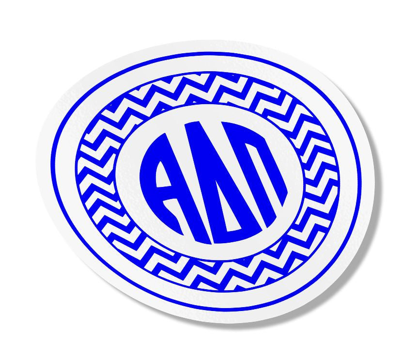 Alpha Delta Pi Sorority Monogram Bumper Sticker — GreekU