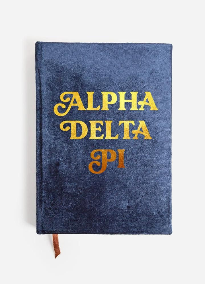 Alpha Delta Pi Velvet Notebook — GreekU