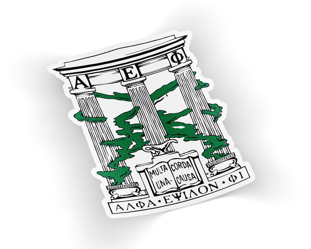 Alpha Epsilon Phi Die Cut Crest Sticker — GreekU