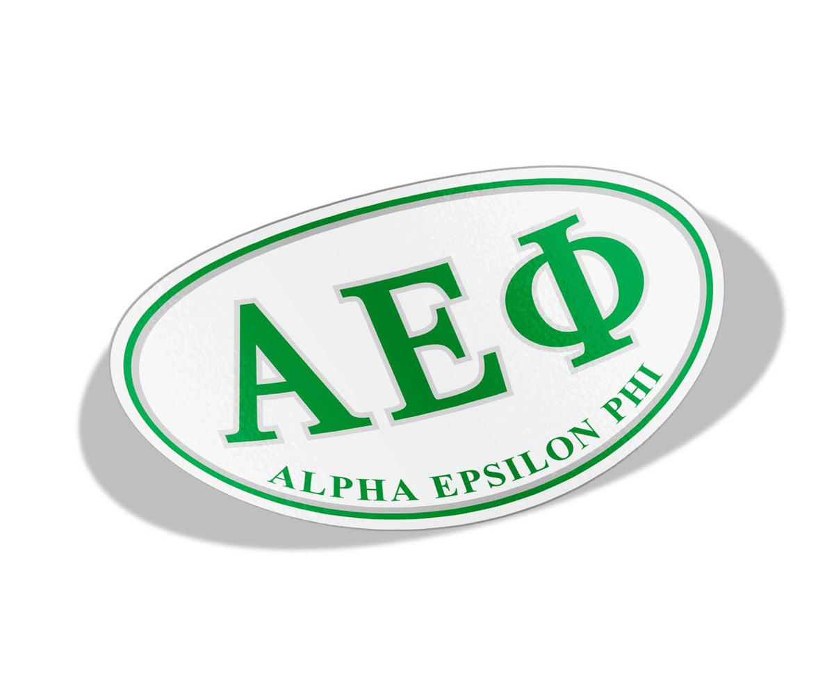 Alpha Epsilon Phi Greek Letter Oval Decal — GreekU