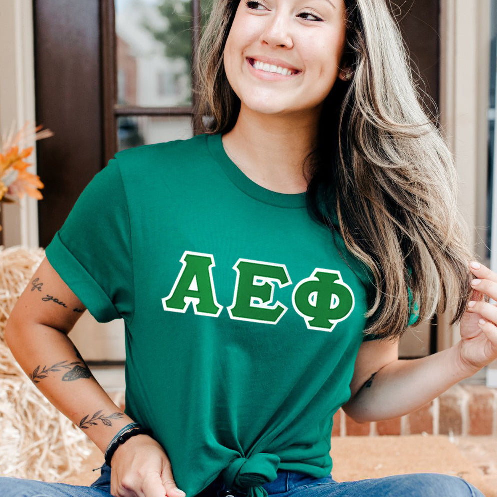 Alpha Epsilon Phi Lettered Shirts — GreekU
