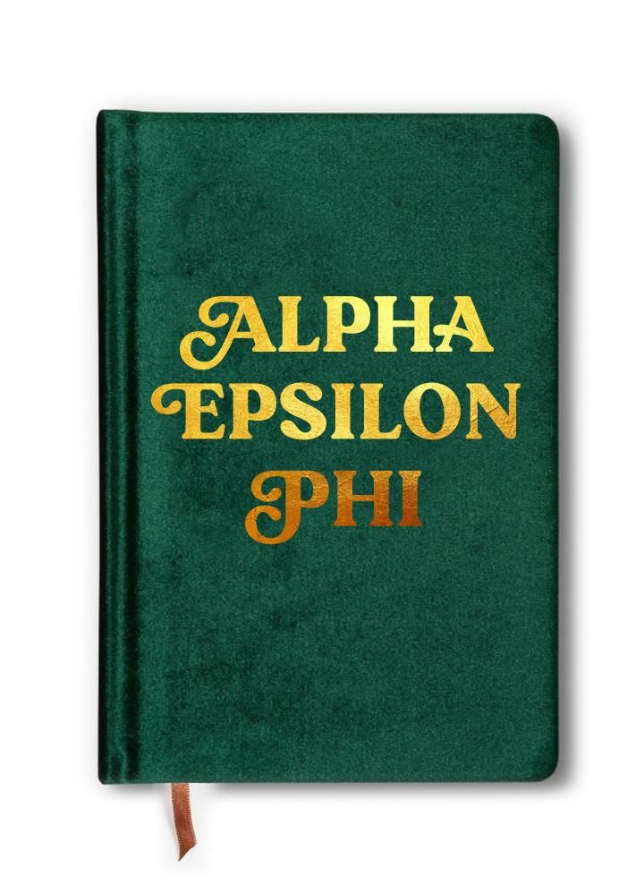 Alpha Epsilon Phi Velvet Notebook — GreekU