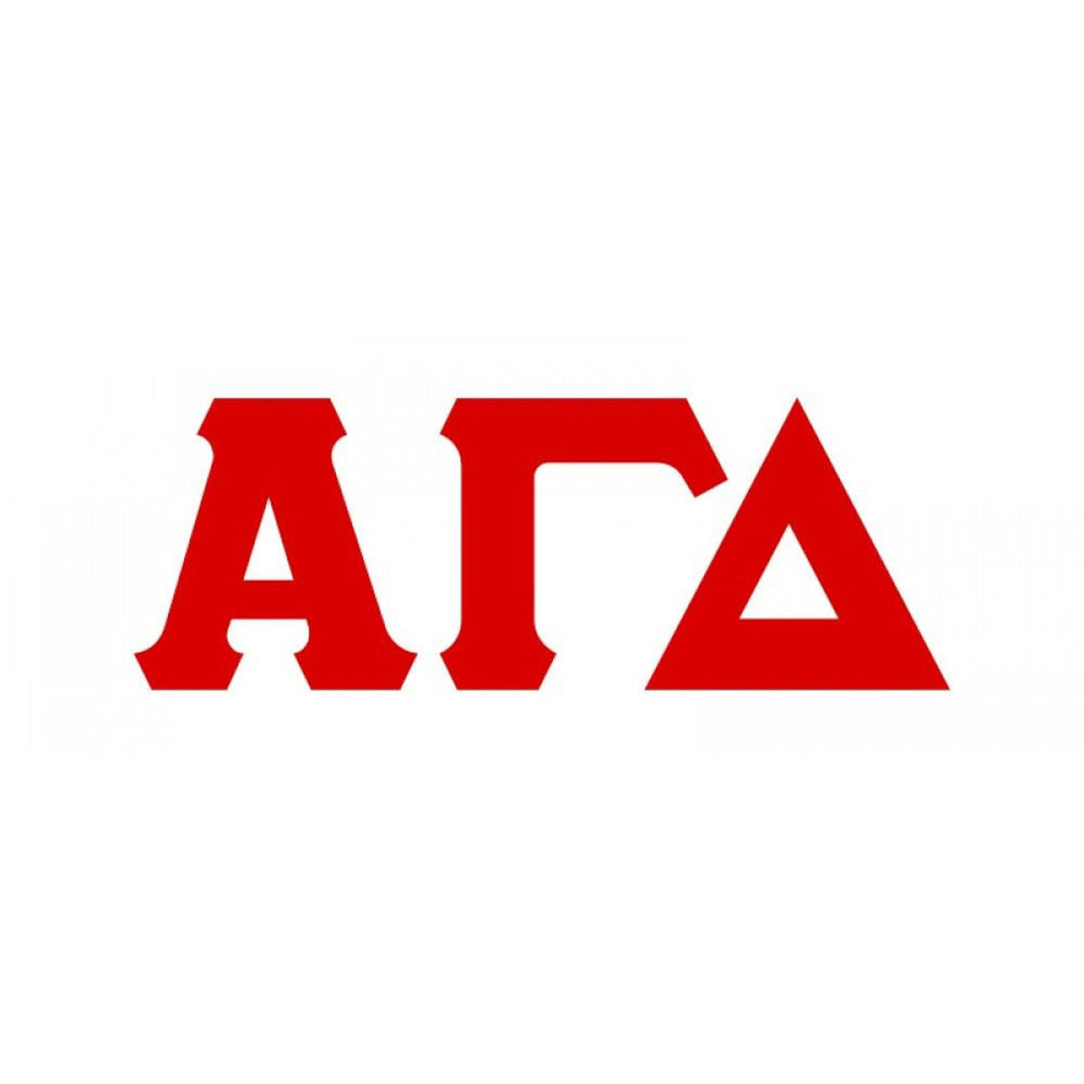 Alpha Gamma Delta Big Greek Letter Window Sticker Decal — GreekU
