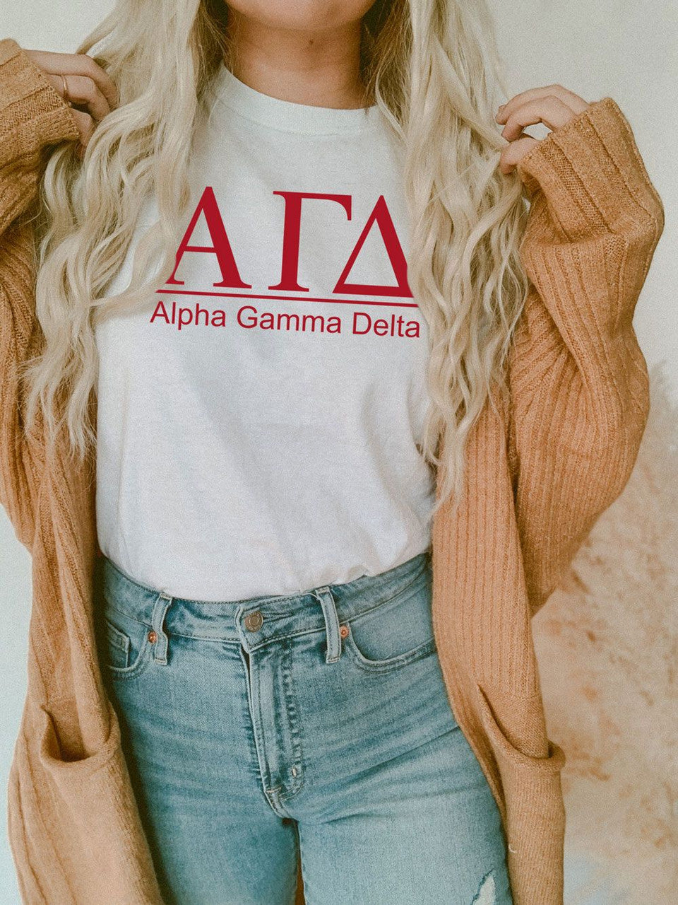 Alpha Gamma Delta Comfort Colors Heavyweight T-Shirt — GreekU