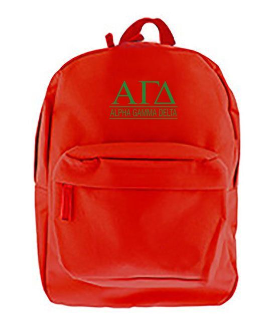 Alpha Gamma Delta Custom Text Backpack — GreekU