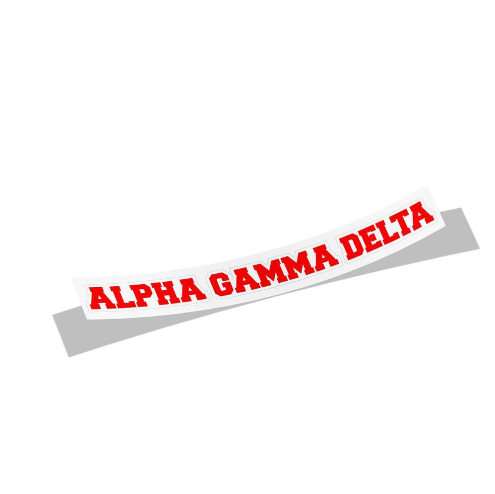 Alpha Gamma Delta Long Window Sticker — GreekU