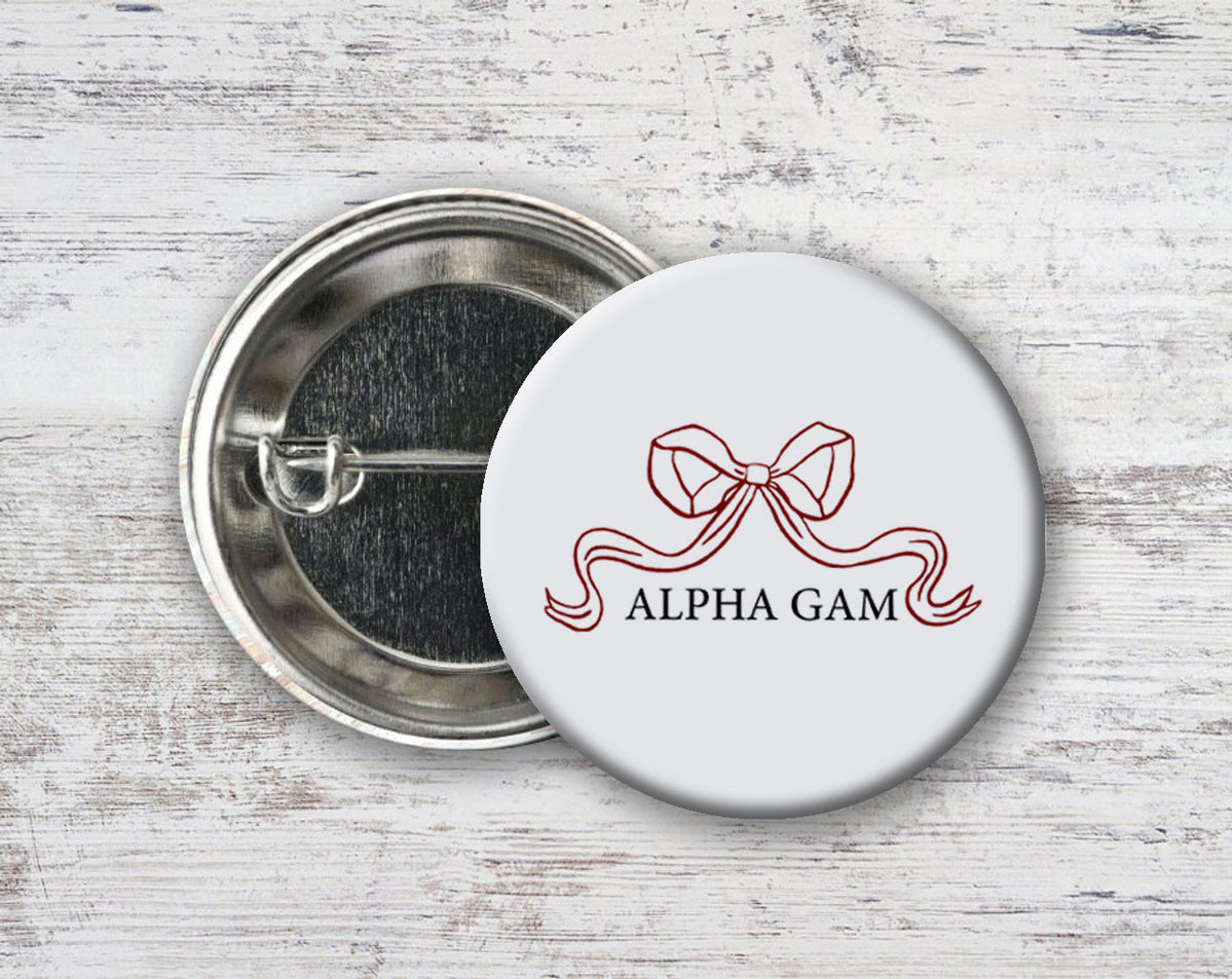 Alpha Gamma Delta Nickname Bow Pin Buttons — GreekU