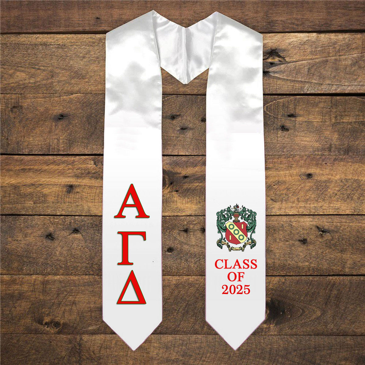 Alpha Gamma Delta Class Of Graduation Sash with Crest — GreekU