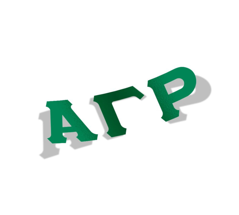 Alpha Gamma Rho Big Greek Letter Window Sticker Decal — GreekU