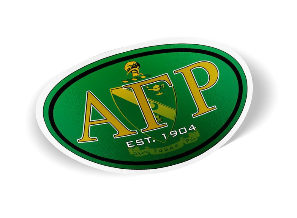 Alpha Gamma Rho Color Oval Decal — GreekU