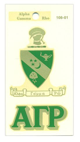 Alpha Gamma Rho Crest - Shield Decal — GreekU