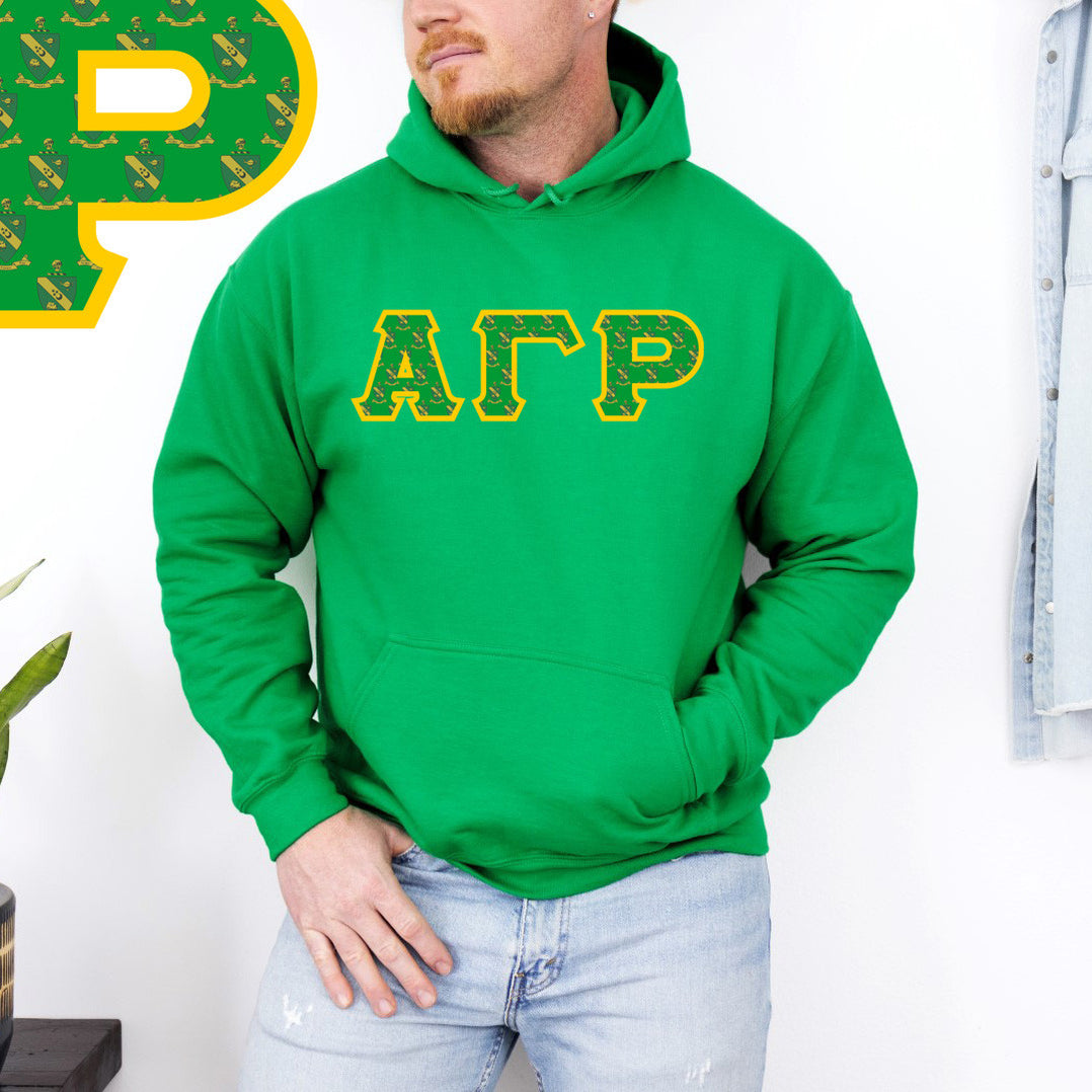 Alpha Gamma Rho Alpha Gamma Rho Fraternity Crest - Shield Twill Letter ...