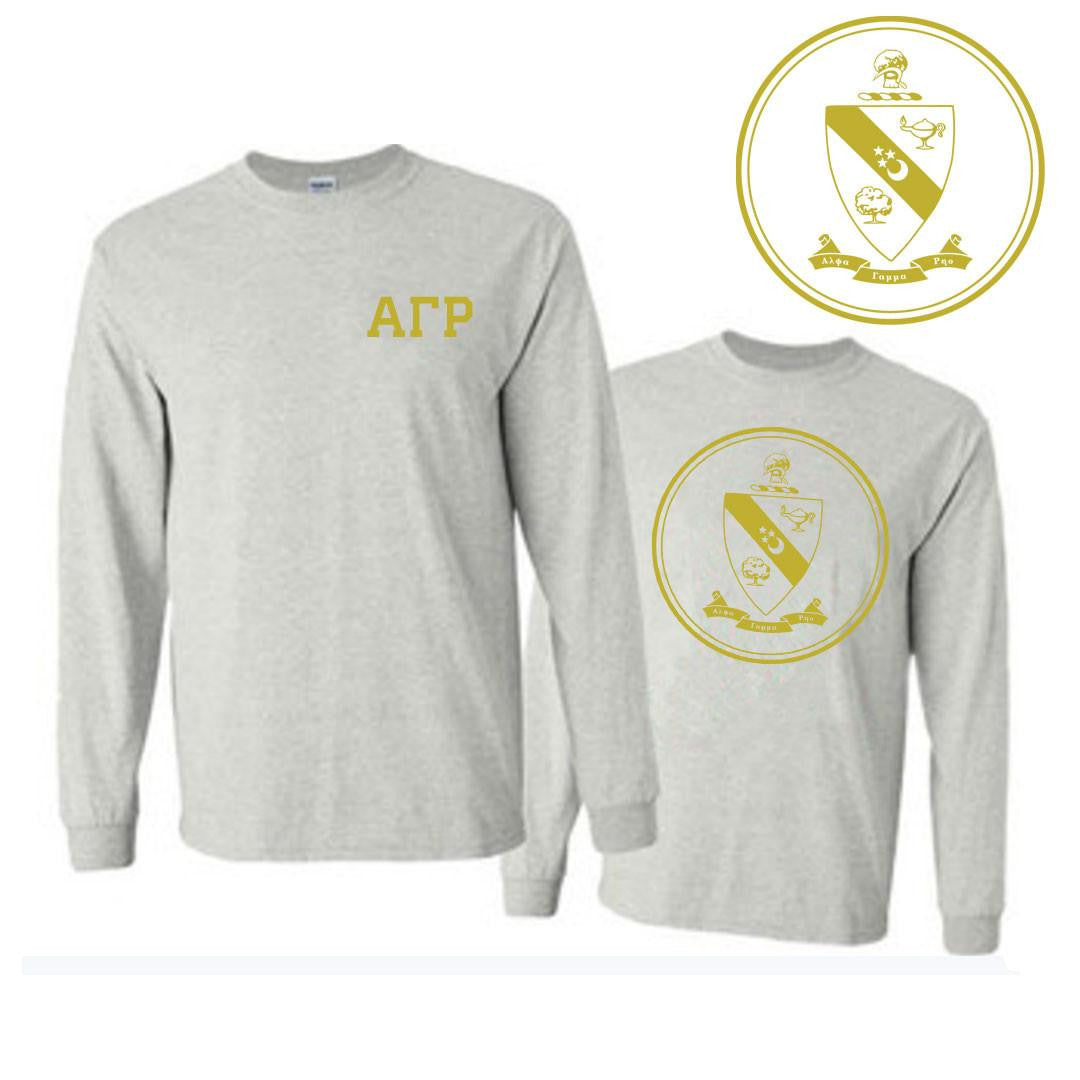 Alpha Gamma Rho Alpha Gamma Rho World Famous Crest Long Sleeve T-Shirt ...