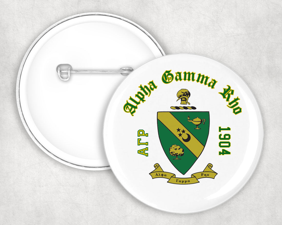 Alpha Gamma Rho Classic Crest Button — GreekU