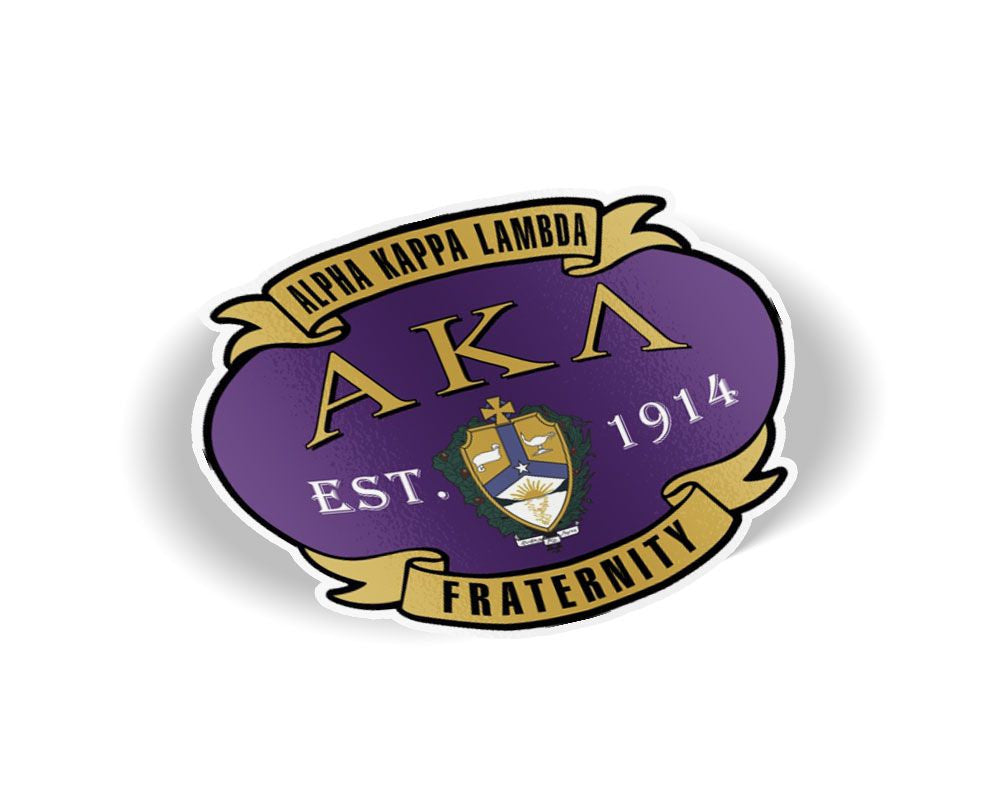 Alpha Kappa Lambda Banner Crest - Shield Decal — GreekU
