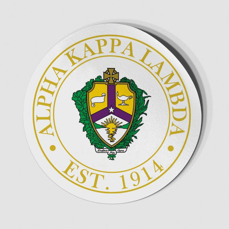Alpha Kappa Lambda Circle Crest - Shield Decal — GreekU