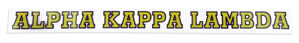Alpha Kappa Lambda Long Window Decals Stickers — GreekU