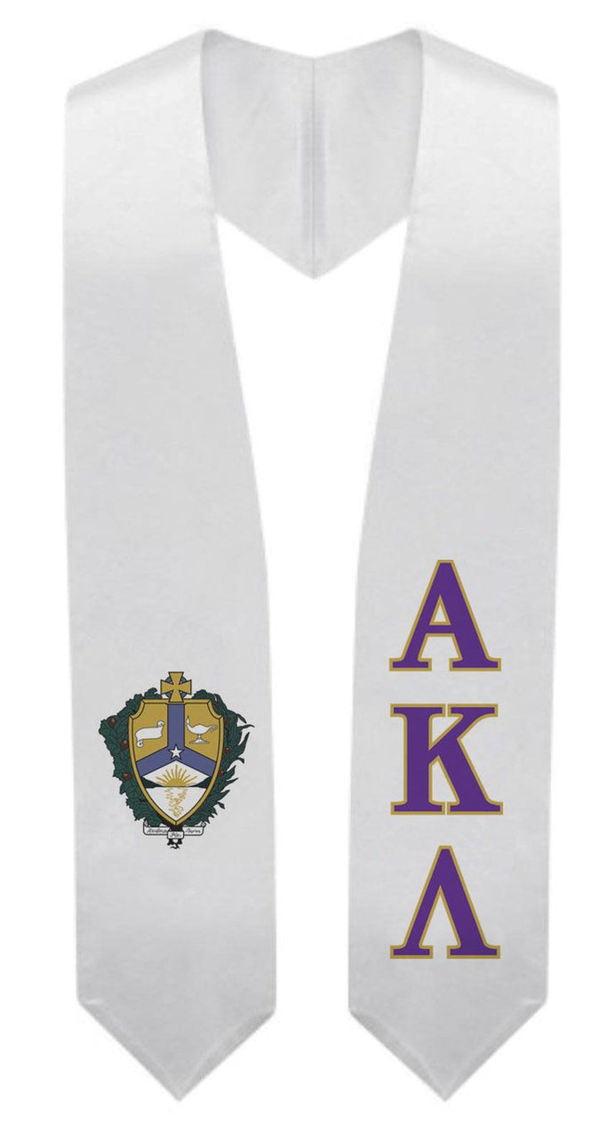 Alpha Kappa Lambda Alpha Kappa Lambda Super Crest - Shield Graduation Stole — GreekU