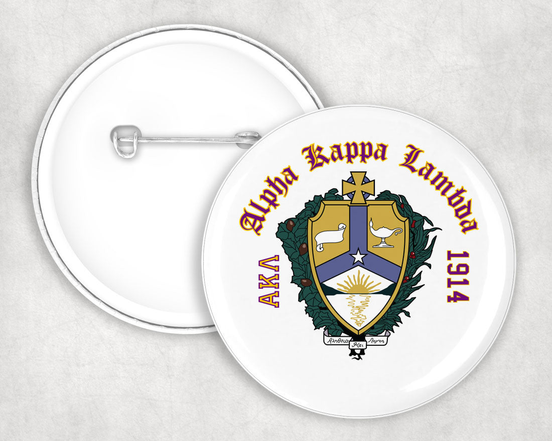 Alpha Kappa Lambda Classic Crest Button — GreekU