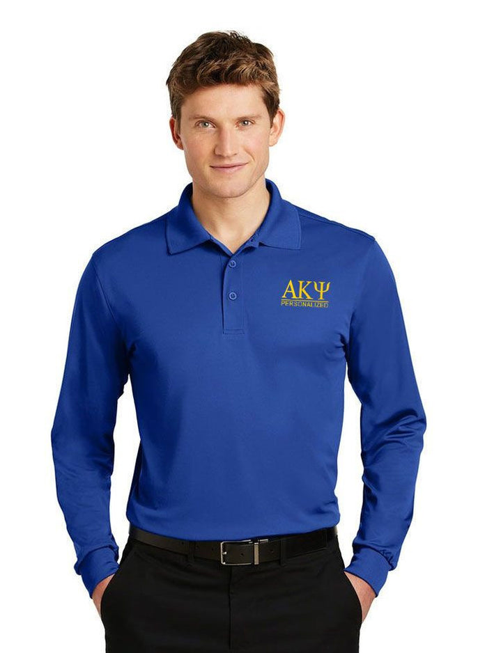 Alpha Kappa Psi Alpha Kappa Psi-World Famous Long Sleeve Dry Fit Polo ...