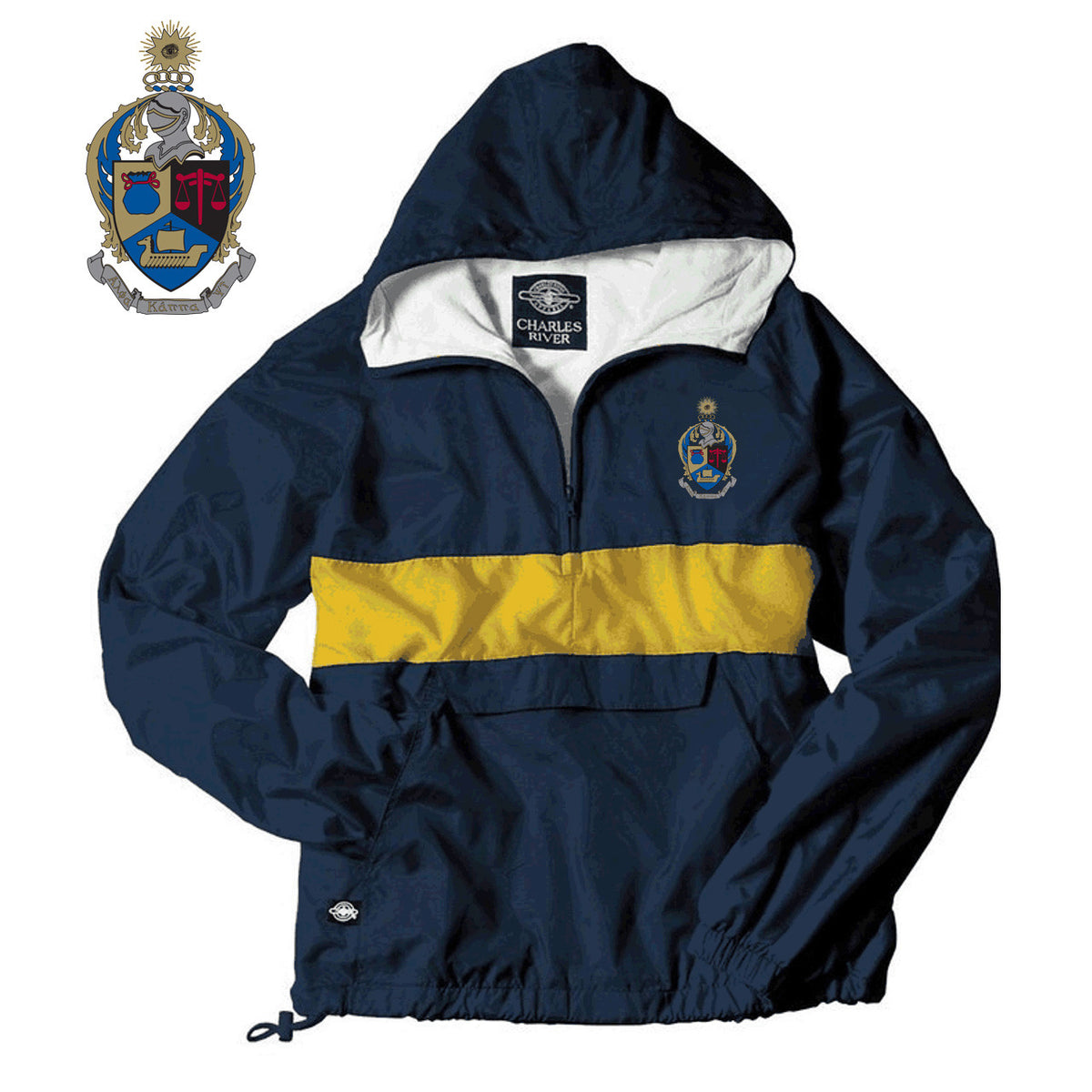 Alpha Kappa Psi Charles River Greek Pullover Windbreaker Pullover — GreekU
