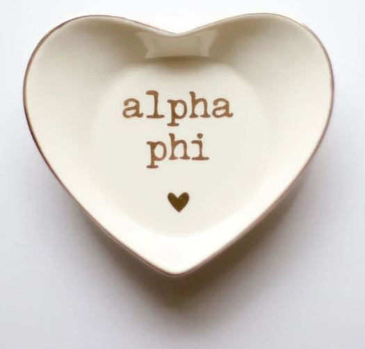 Alpha Phi Ceramic Ring Dish — GreekU