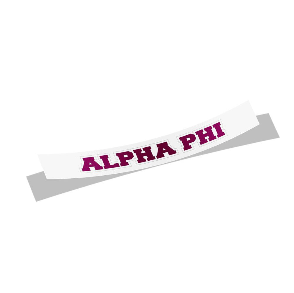 Alpha Phi Long Window Sticker — GreekU