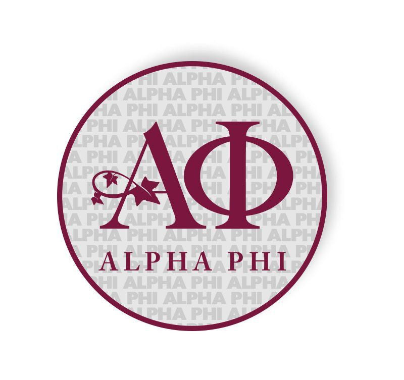 Alpha Phi Mascot Round Decals — GreekU