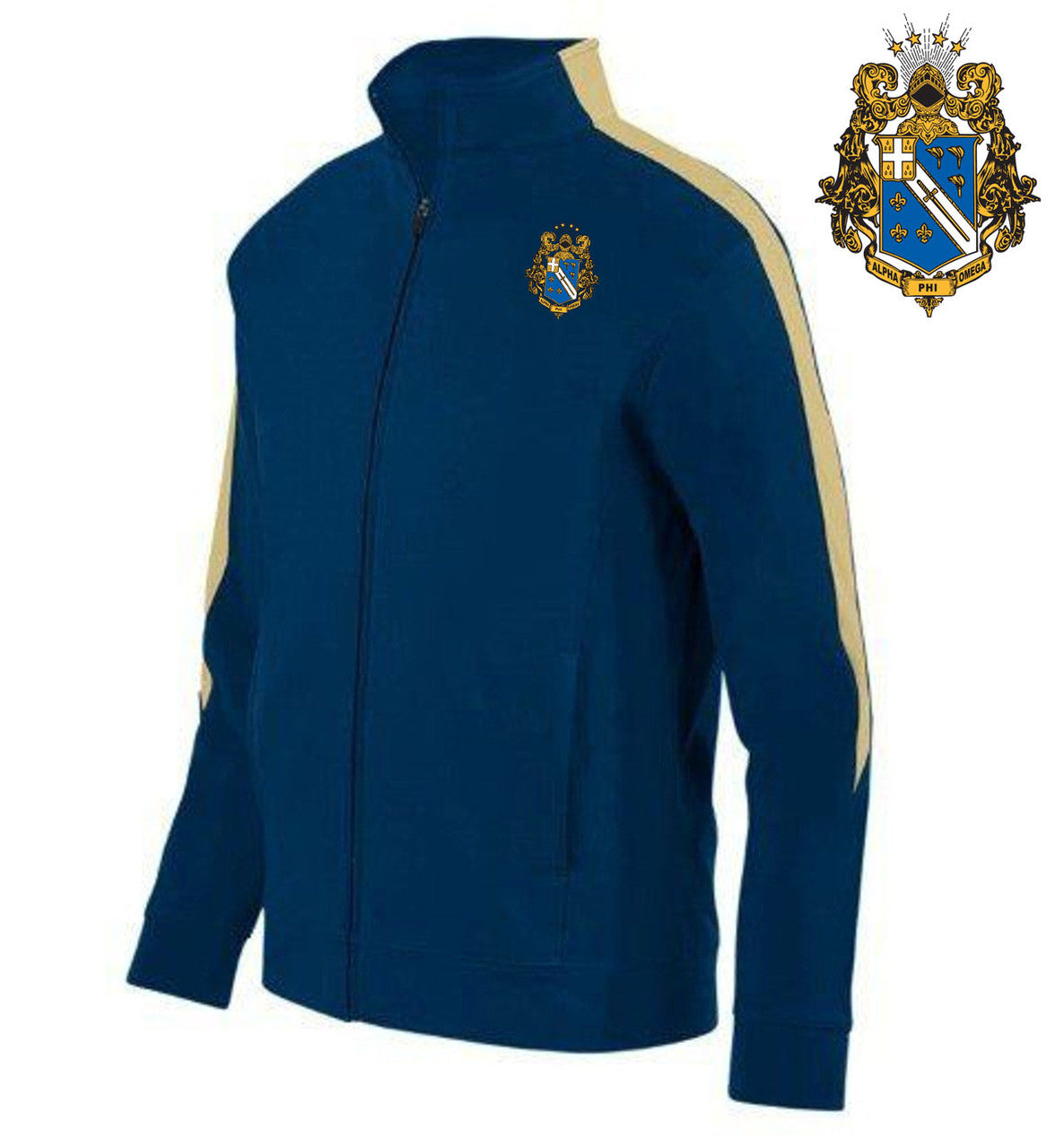 Alpha Phi Omega Crest - Shield Medalist Track Jacket — GreekU