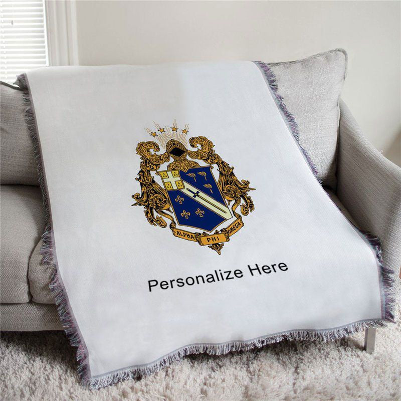 Alpha Phi Omega Alpha Phi Omega Full Color Crest Afghan Blanket Throw ...