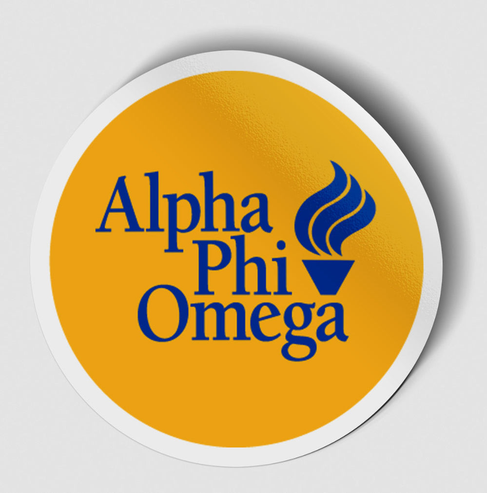 Alpha Phi Omega Logo Round Decal — GreekU