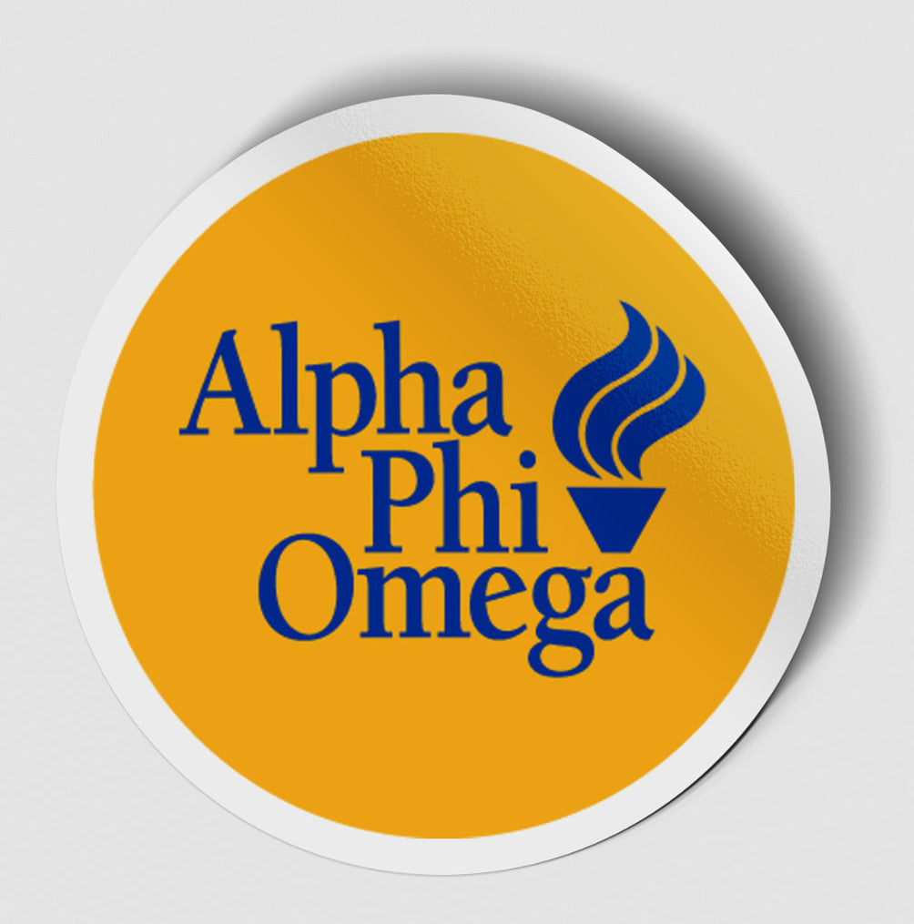Alpha Phi Omega Logo Round Decal — GreekU