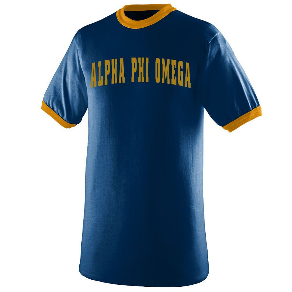 Alpha Phi Omega Ringer T-shirt — GreekU
