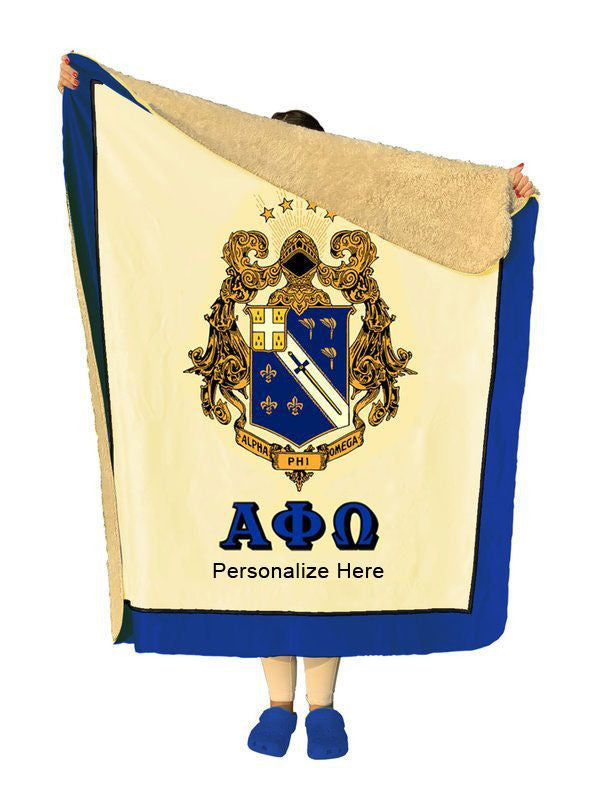 Alpha Phi Omega Alpha Phi Omega Sherpa Lap Blanket — GreekU