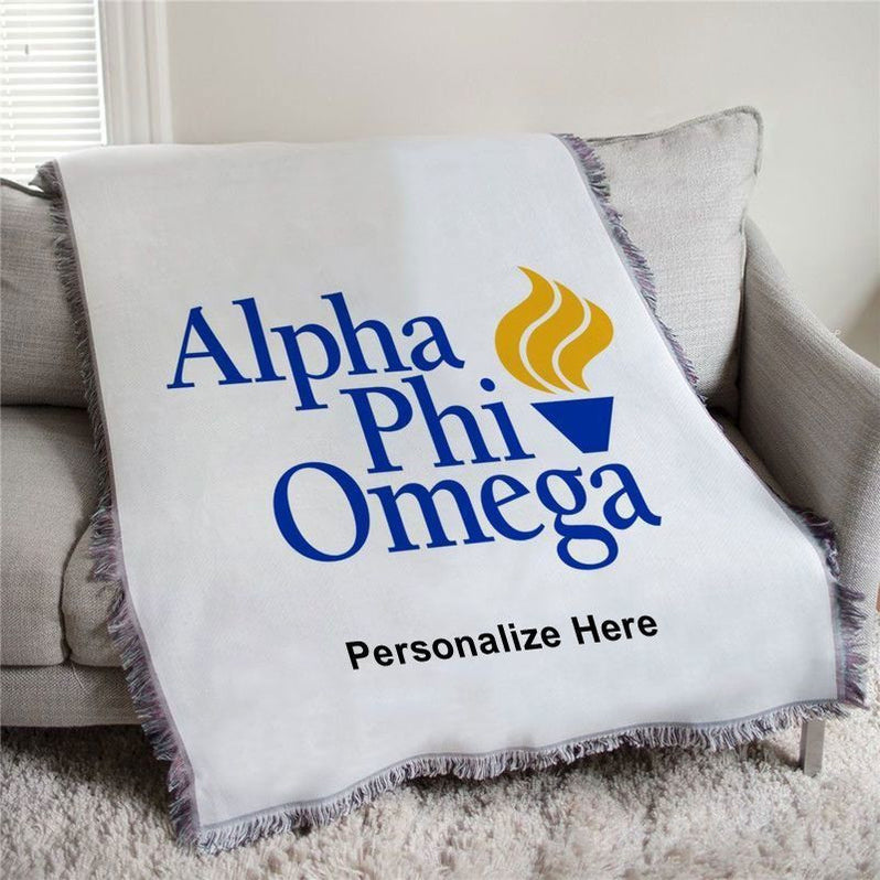 Alpha Phi Omega Alpha Phi Omega Torch Logo Afghan Blanket Throw — GreekU