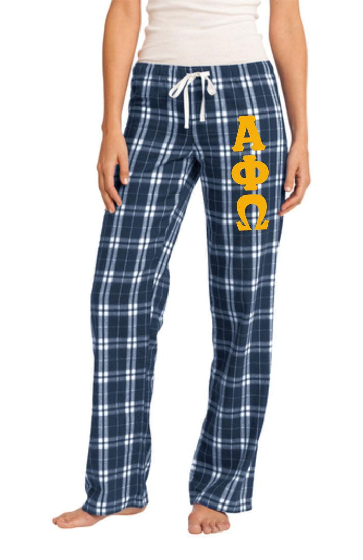 Alpha Phi Omega Women's Flannel Plaid Pant - PJ's — GreekU